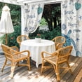 Blue Sea Turtle Outdoor Curtains for Patio, Beach Happy Place Seashell ...