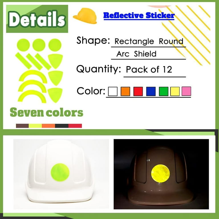 Hi Vis Hard Hat Stickers