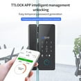 Bluetooth Unlock Control Smart Glass Door Lock Electronic Biometric ...