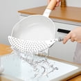 1-Piece Steel Pot Strainer, Crescent Drainer Pan Pot Strainer with ...