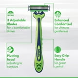 Gillette Sensor 3 Sensitive Men Disposable Razor with 3 Skin Sensing ...