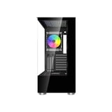 DIYPC Gaming Computer Case ARGB-Q18-BK Black USB3.0 ATX Mid Tower with ...