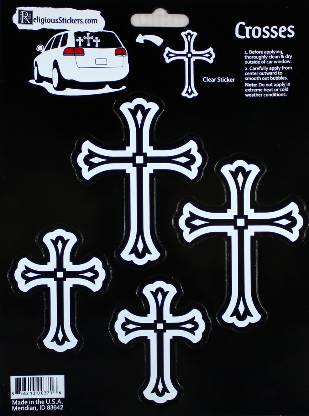 Christian Cross Vinyl Car Stickers Brand NEW Decal 4 Solid 1 Clear ...