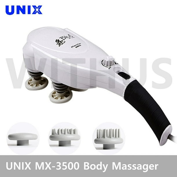UNIX MX-3500 Multi-purpose Handheld Body Massager 4 Heads 3 Types of ...