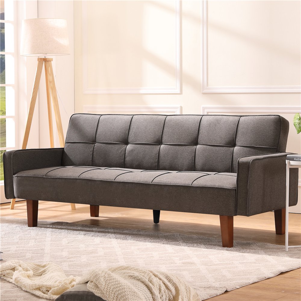 Sofa Sleeper, SEGMART Modern Fabric Sofa Bed with Armrest, Convertible ...