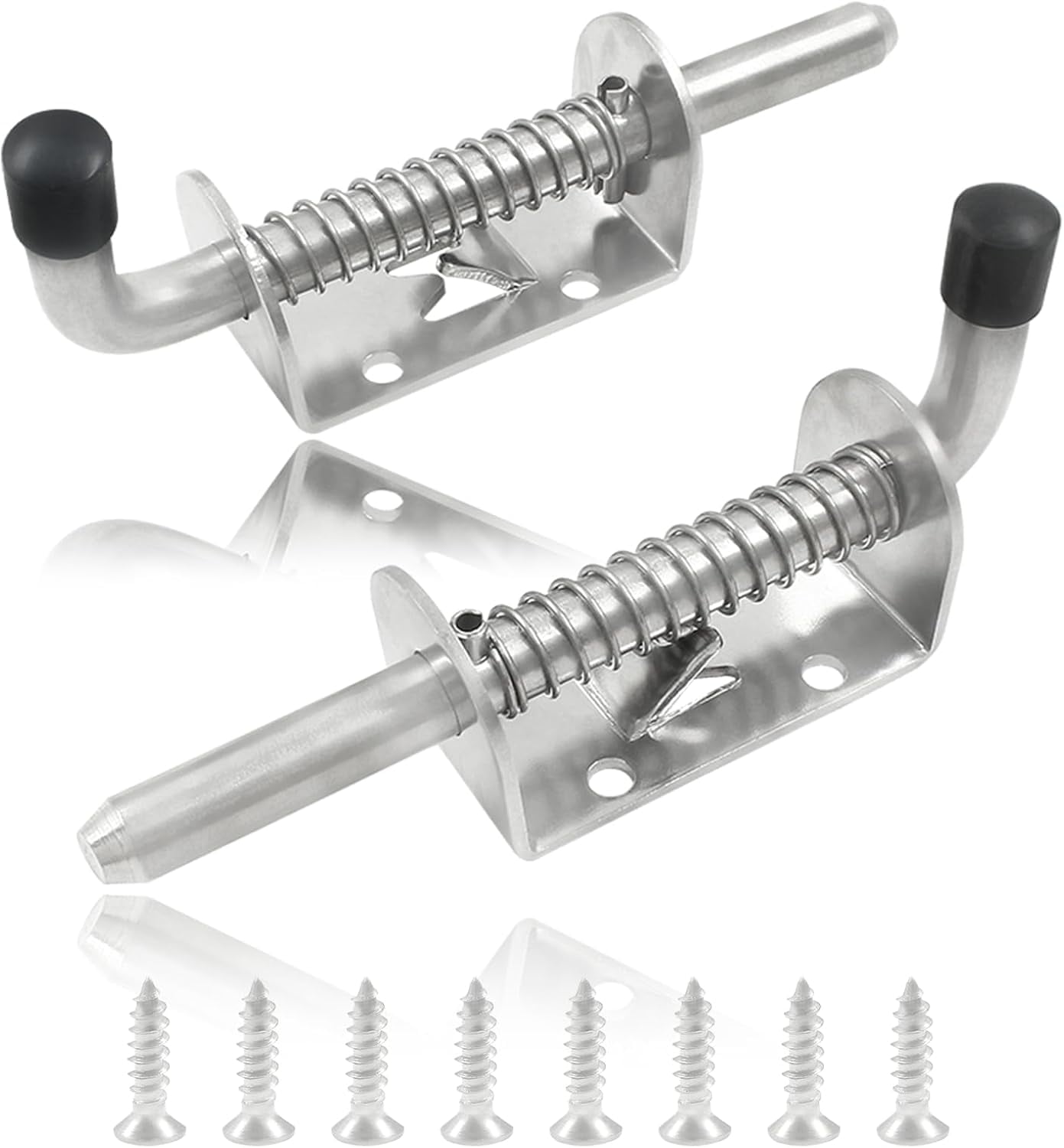 SHIQI-5 Inch Spring Loaded Latch Pin, Heavy Duty Barrel Bolt Door Latch ...