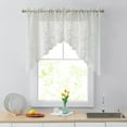 THD Jayce Semi Sheer Kitchen Swag Curtain Panels - Rod Pocket for Small ...