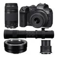 Canon EOS R7 Mirrorless Camera with 18-45mm, 75-300mm & 420-800mm ...