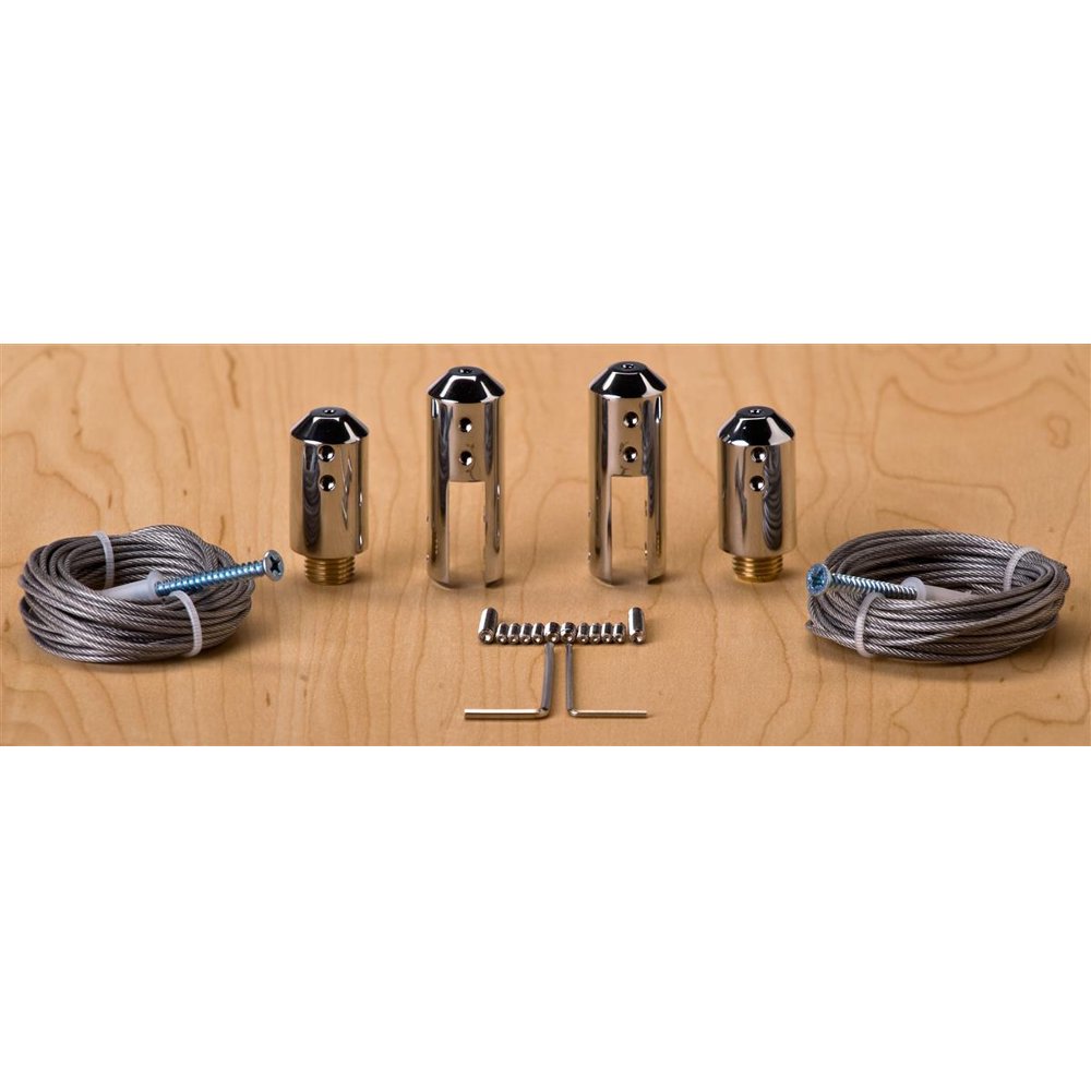 Ceiling Mounted Cable Hanging System, 3/4 x 2-Inch Sign Clamps, Chrome ...