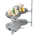2 Tier Swing Tray Left Blind Corner Kitchen Cabinet Pull Out Organizer ...