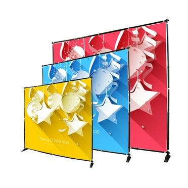 KFFKFF 8\' Banner Stand Adjustable Display Backdrop Lightweight ...