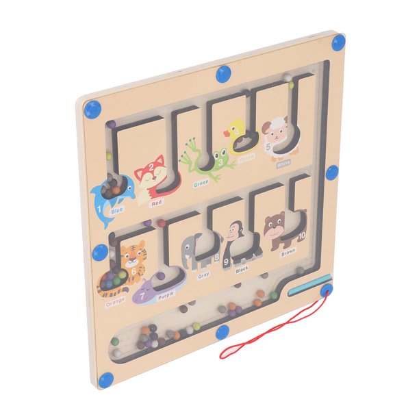 Wooden Balls Puzzles Board, Kids Friendly Interactive Color And Number ...