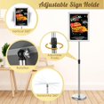 8 Pack Silver 8.3 x 11.7'' Adjustable Heavy Duty Pedestal Sign Holder ...