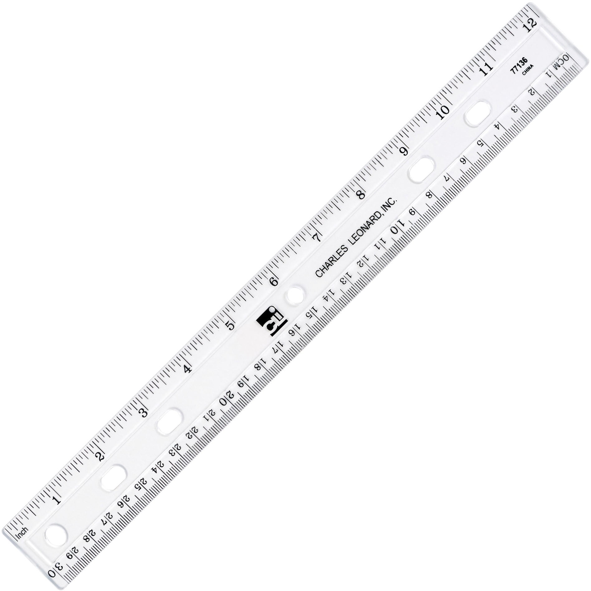 Charles Leonard 12" Plastic Ruler 12" Length Metric Measuring System ...
