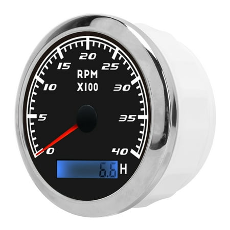 Tachometer, Diesel Tachometer Upgrade Red Backlight Stainless Steel ...
