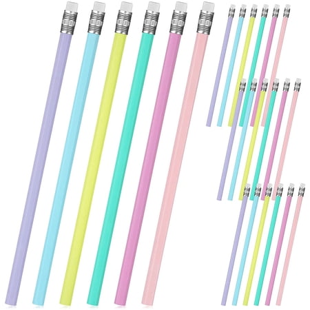 Macaroon Color HB Pencils Holographic Pencils with Erasers Multi ...