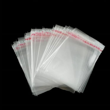 100 Resealable Ziplock Bags, Clear Poly Plastic Baggies for Small ...
