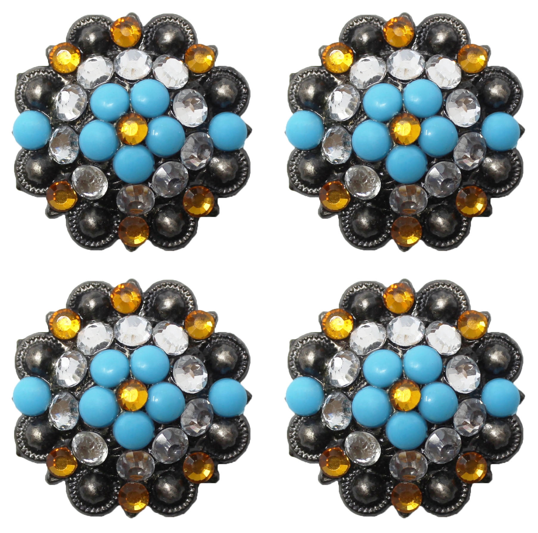 Concho 4 Conchos Rhinestone Horse Saddle Western Bridle Berry Co56 ...