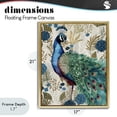 Stupell Industries Rococo Peacock Pride Gold Framed Floater Canvas Wall ...