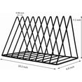 9 Slot Magazine Rack Book Record Holder, Desktop Iron Storage Bookshelf ...