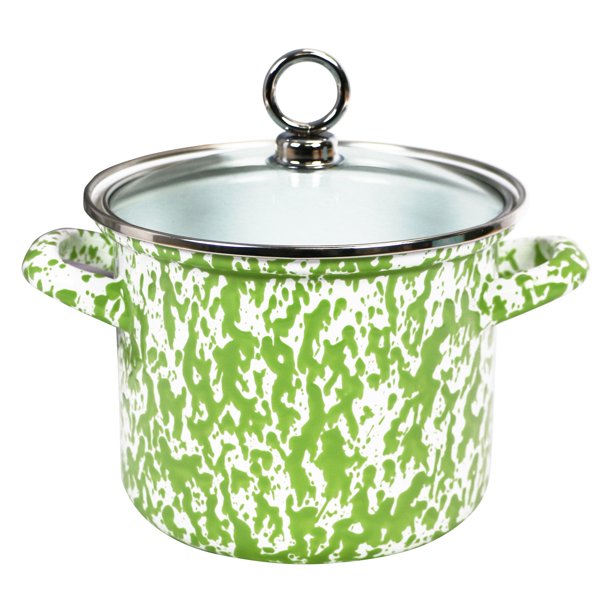 Calypso Basics, 1.5 Qt. Marble Effect Stock Pot, Lime Marble - Walmart.com