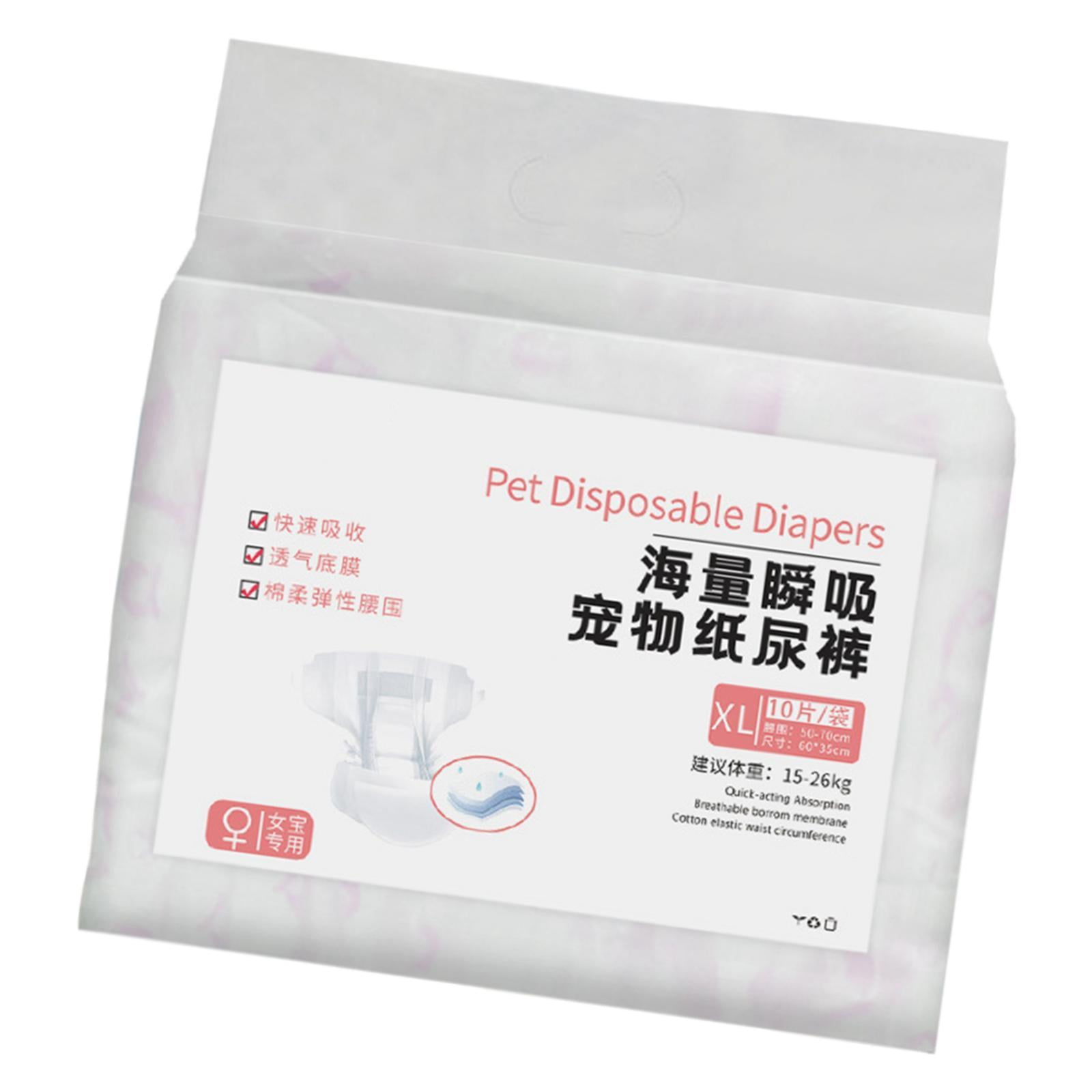 Dog Diaper Disposable Soft Dog Wraps Pee Diapers for Puppy Dogs ...