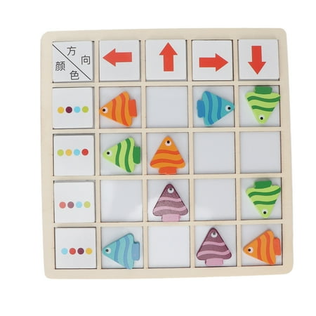 Wooden Sorting Toy, Color Matching Game Hand Eye Coordination Cute Fish ...