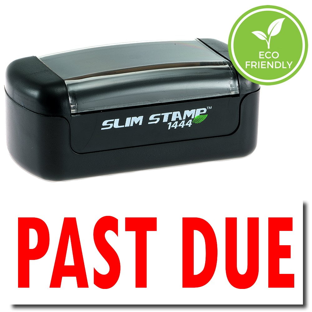 Slim Pre-Inked Past Due Stamp with Black Ink - Walmart.com