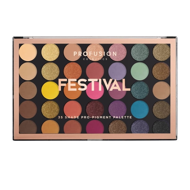 Profusion Cosmetics 35 Shade Eyeshadow Palette - Festival - Walmart.com