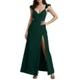 Huowey Women'S Long Dress Bridesmaid Solid Color Sleeveless Spaghetti ...