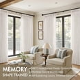 Pinch Pleated Linen Curtains 96 Inches Long 2 Panels for Living Room ...