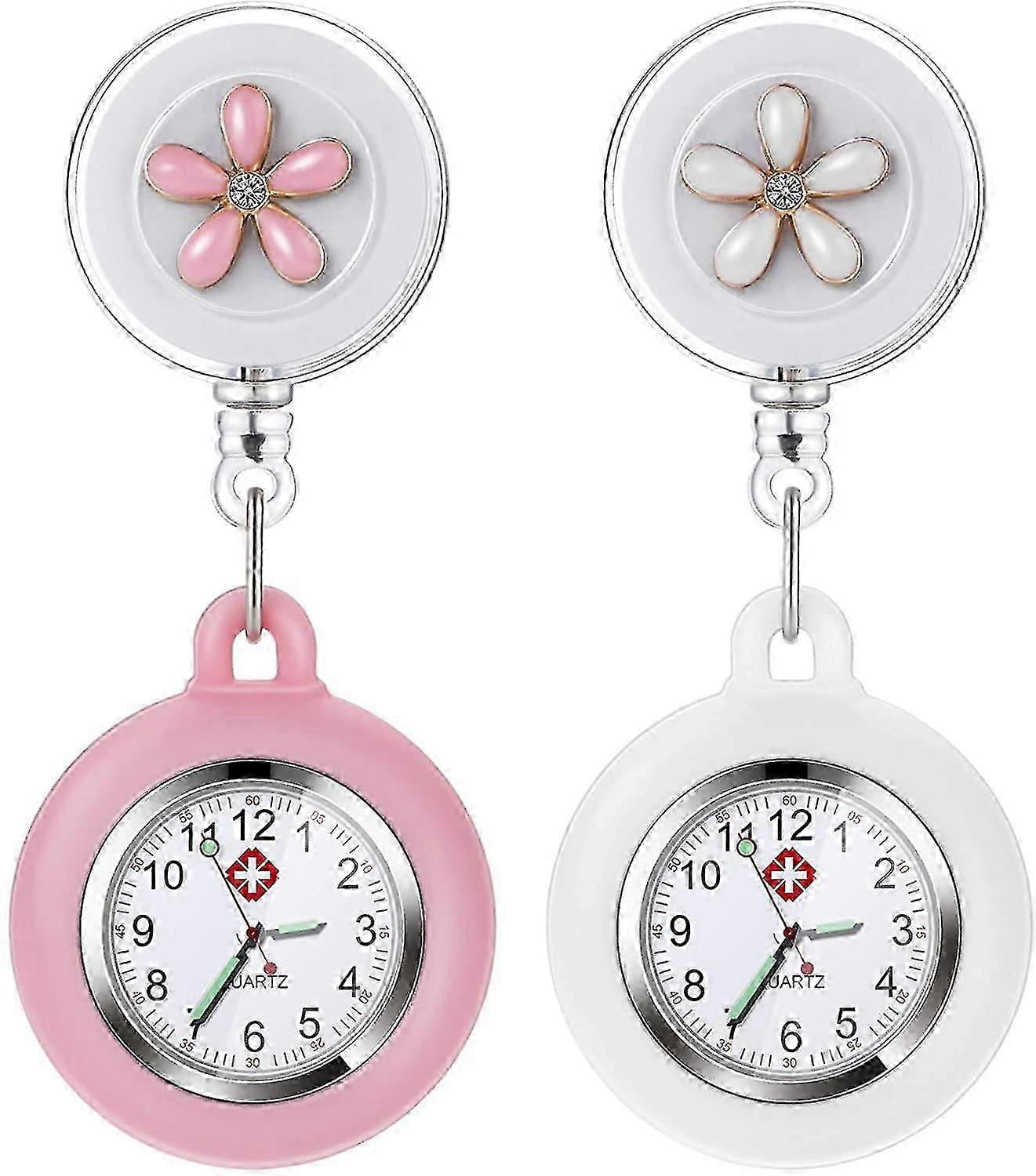 Reloj de enfermera, reloj de solapa retráctil con clip, reloj de ...