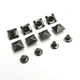 100 Sets Metal Square Rivet Studs DIY Leather Crafts 6/7/8/9/10/12mm ...