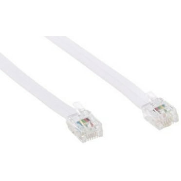 15FT 6-WIRE TELE LINE CORD WHT PREMIUM RETAIL BLISTER PACK - Walmart.com