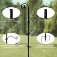 92'' Heavy-Duty Shepherds Hooks, Outdoor Stand with 4 Hooks, Bird ...