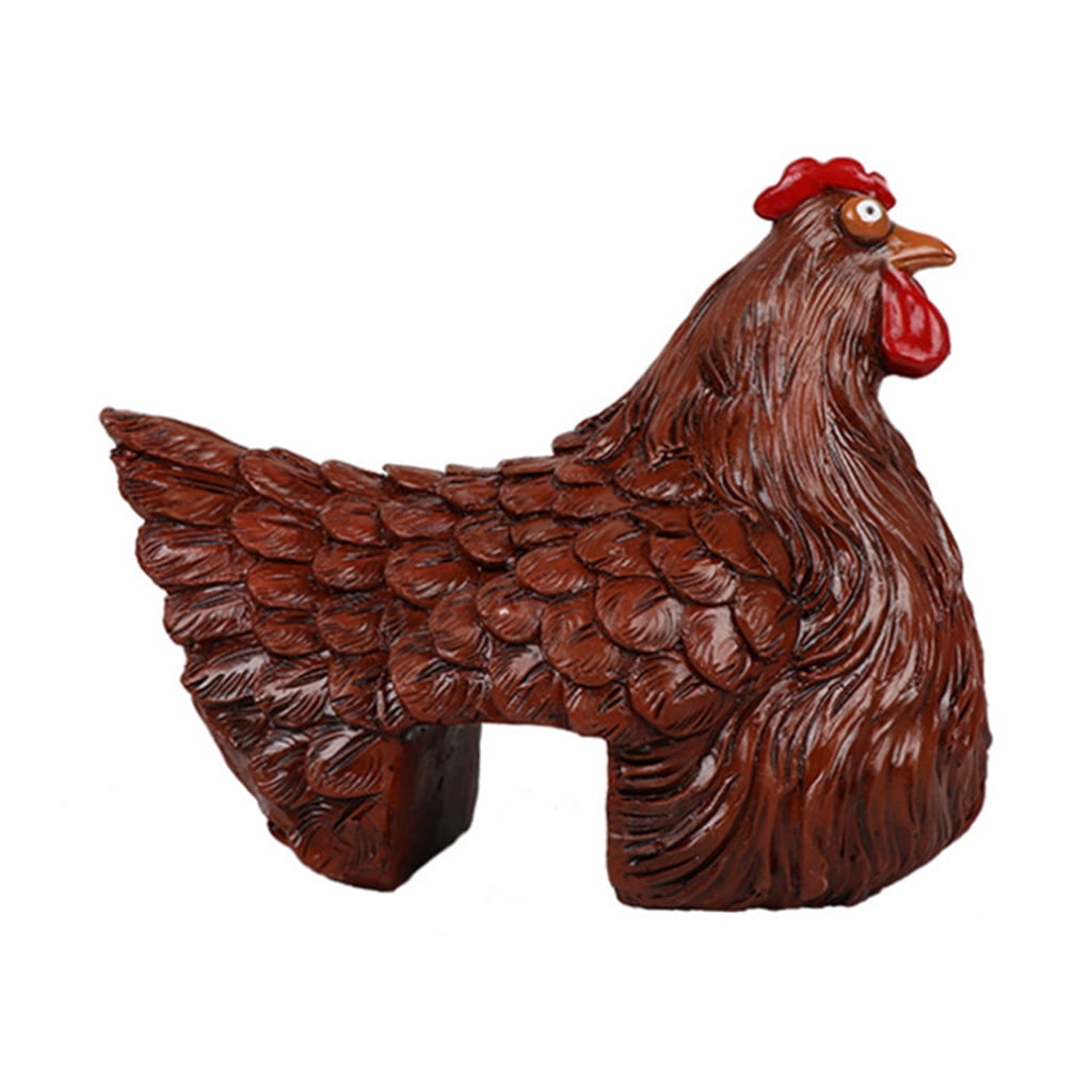 Clip Ladder Hen Resin Ornament Statues Funny Chicken Animal Clamping ...