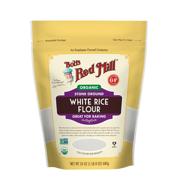 Bob's Red Mill, Organic White Rice Flour, 24 oz - Walmart.com - Walmart.com
