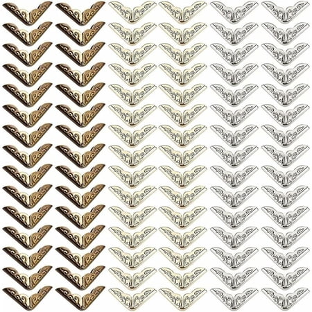 90 Pieces Vintage Book Corner, Photo Album Corners Decorations, Bronze ...
