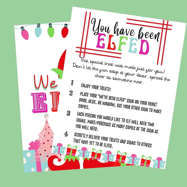 40 Pack Holiday Game Youve Been Elfed Holiday Game Sheets 40 Pack 8 ...