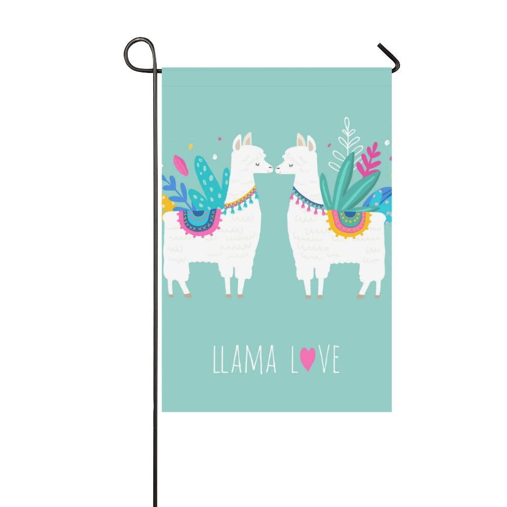 MKHERT Llama Love Garden Flag Outdoor Flag 12x18 inch - Walmart.com