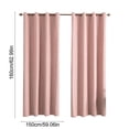 No-Drill Room Darkening Curtain Blackout Insulated Window Drapes For ...