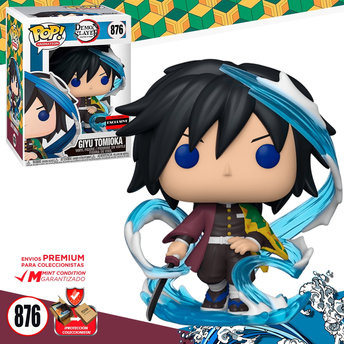 Funko Pop Giyu Tomioka #876 Exclusivo Aaa Demon Slayer Original Funko ...