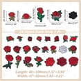 28Pcs Rose Computerized Embroidery Polyester Iron on/Sew on Patches ...