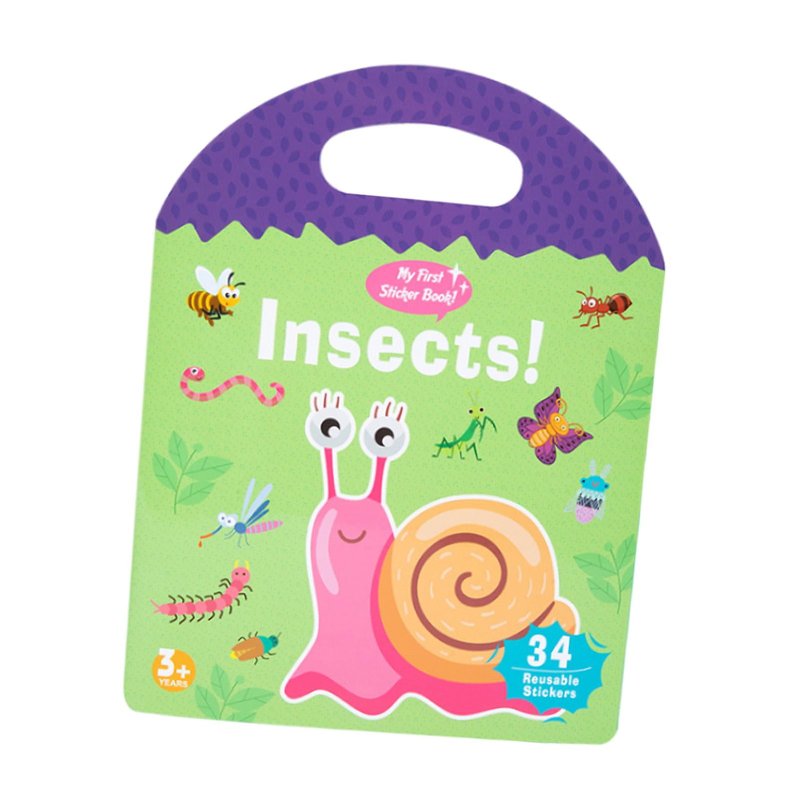 Reusable Sticker Books for Kid, Cute Stickers Book for Toddlers Age 2-4 ...