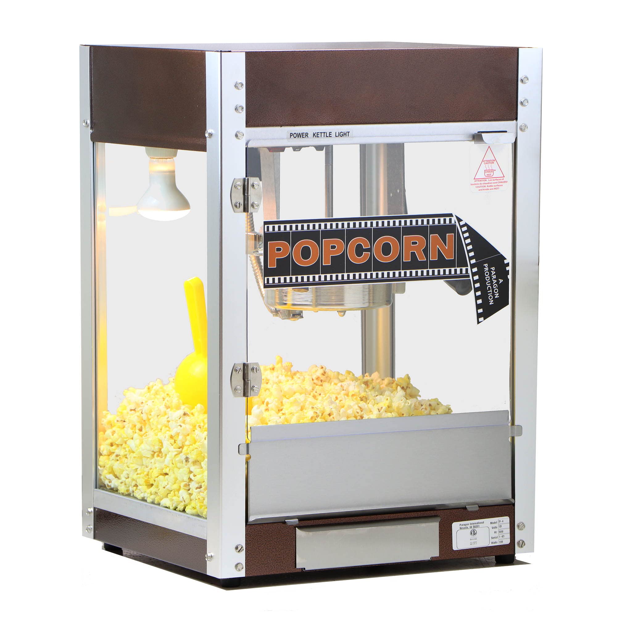 Máquina de palomitas Paragon Cineplex, 118 ml, cobre, 1200 W, 92 ...