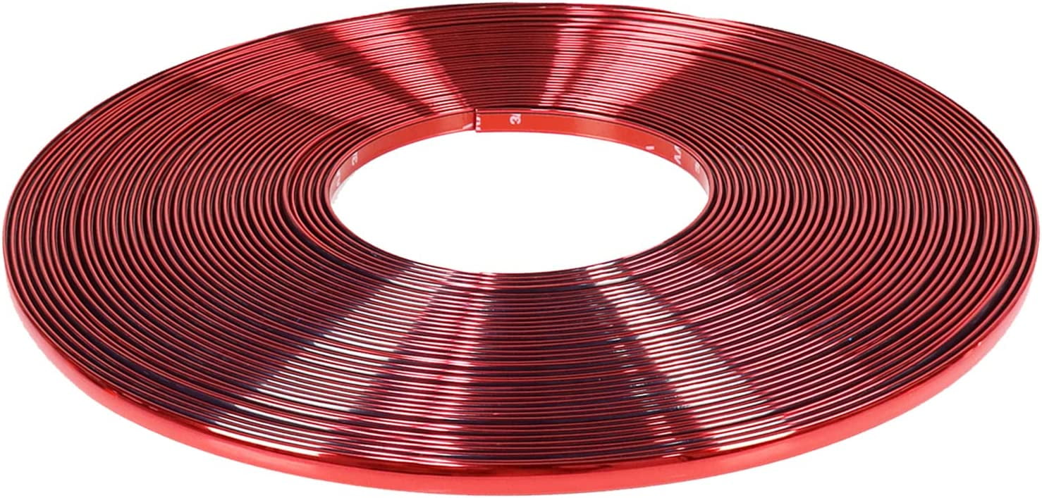 25Foot Chrome Red Automotive Trim Molding Strip - 5/16"(8mm) Cars Body ...