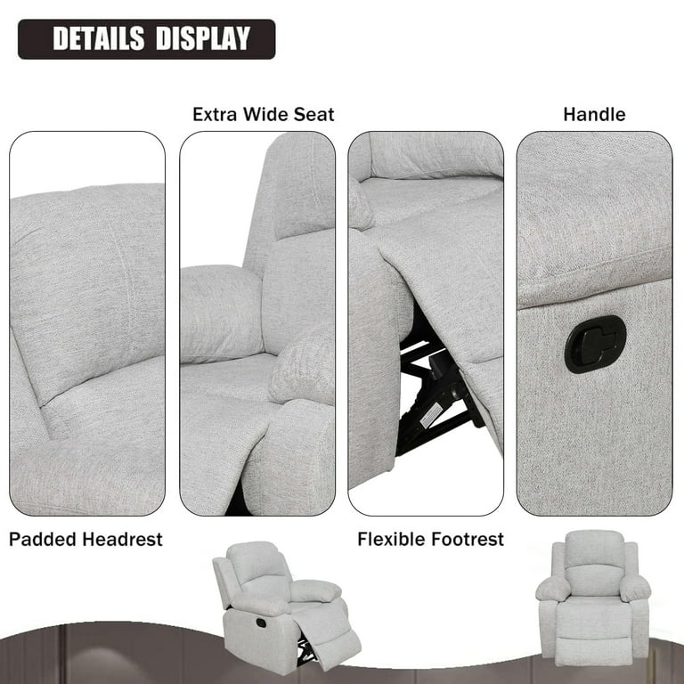Aukfa Linen Recliner Chair, 38 Aukfa Linen Recliner Chair, 38