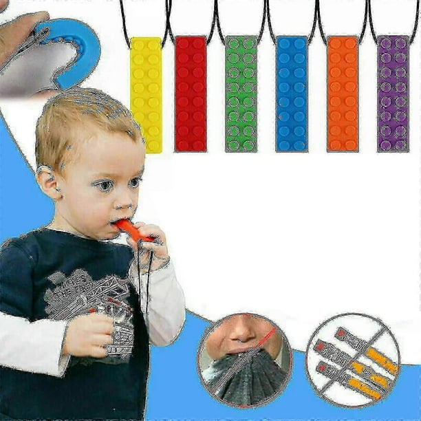 Collar masticable para autismo: collar masticable sensorial para niños ...