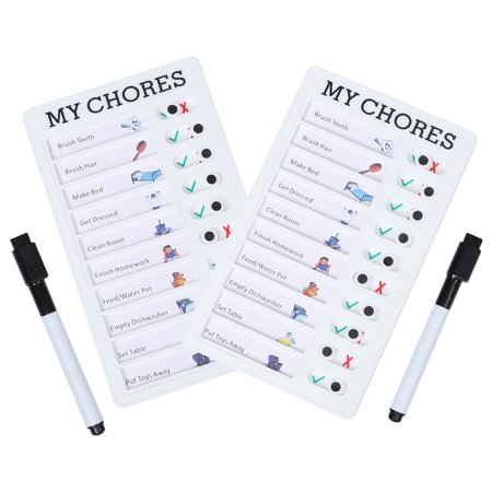 Royalbelle 2 Pieces Chore Checklist Board with 2 PCs Erasable Marker ...