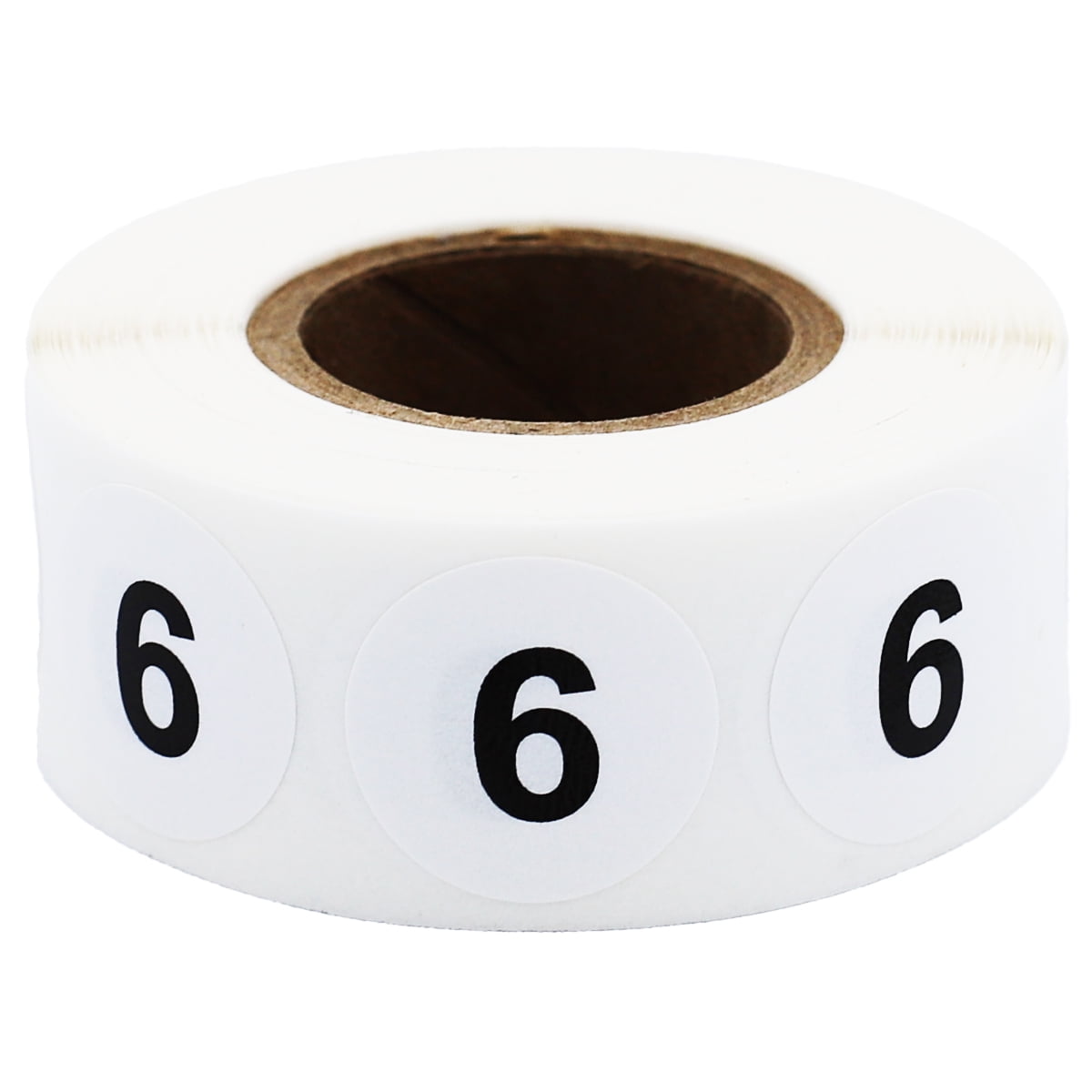 Circle Dot Number 6 Stickers | 0.75" Inch Round | 500 Pack - Walmart.com